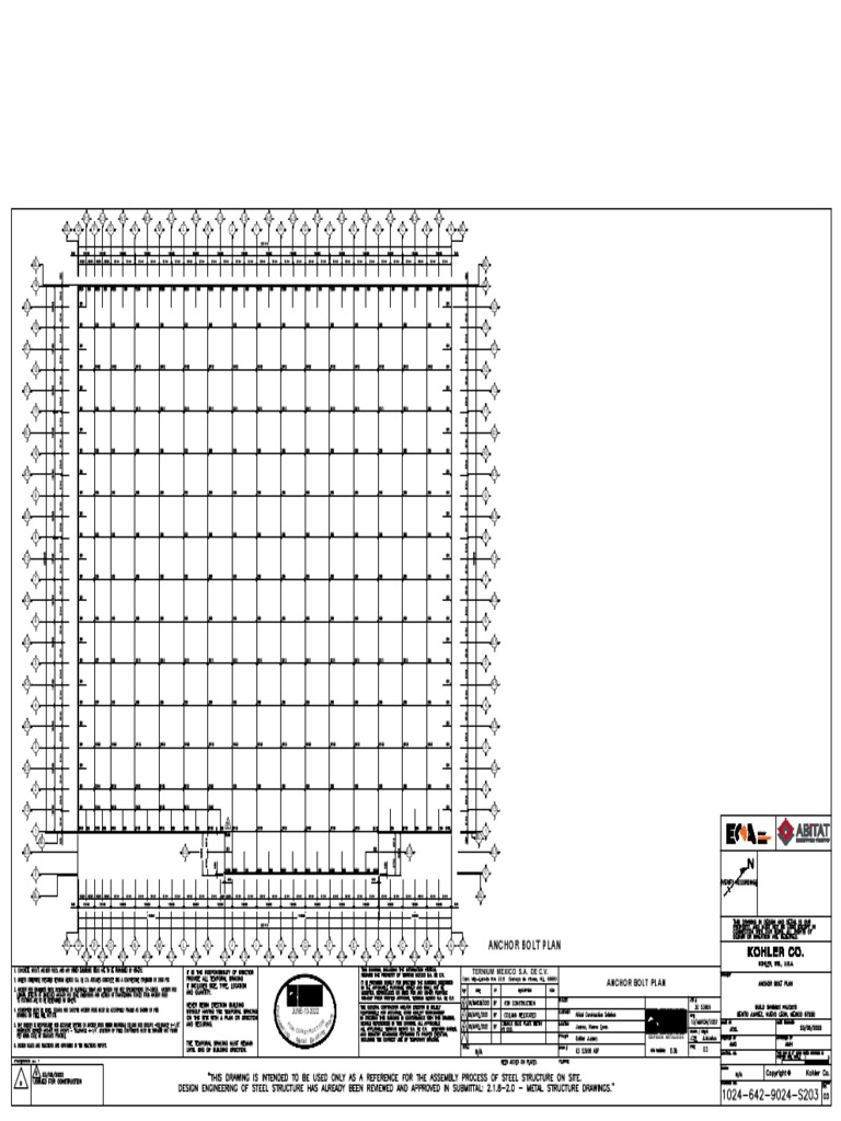 Anchor Bolt Plan Overview | PDF