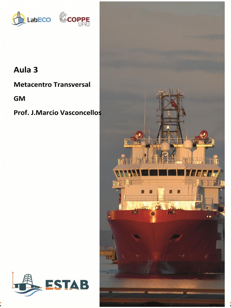 3 - ESTAB - Metacentro Transversal - GM | PDF | Força | Flutuabilidade