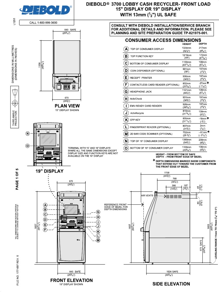 Diebold 3700 (Frontal) | PDF | Ac Power Plugs And Sockets | Humidity