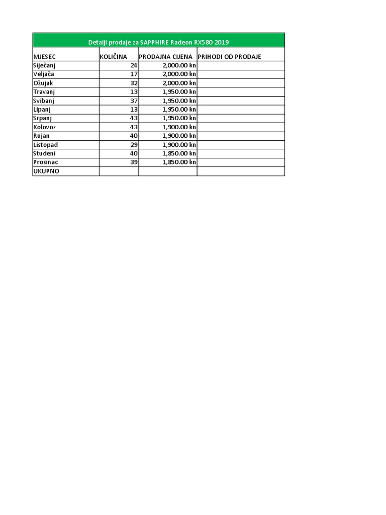 Excel Predložak | PDF