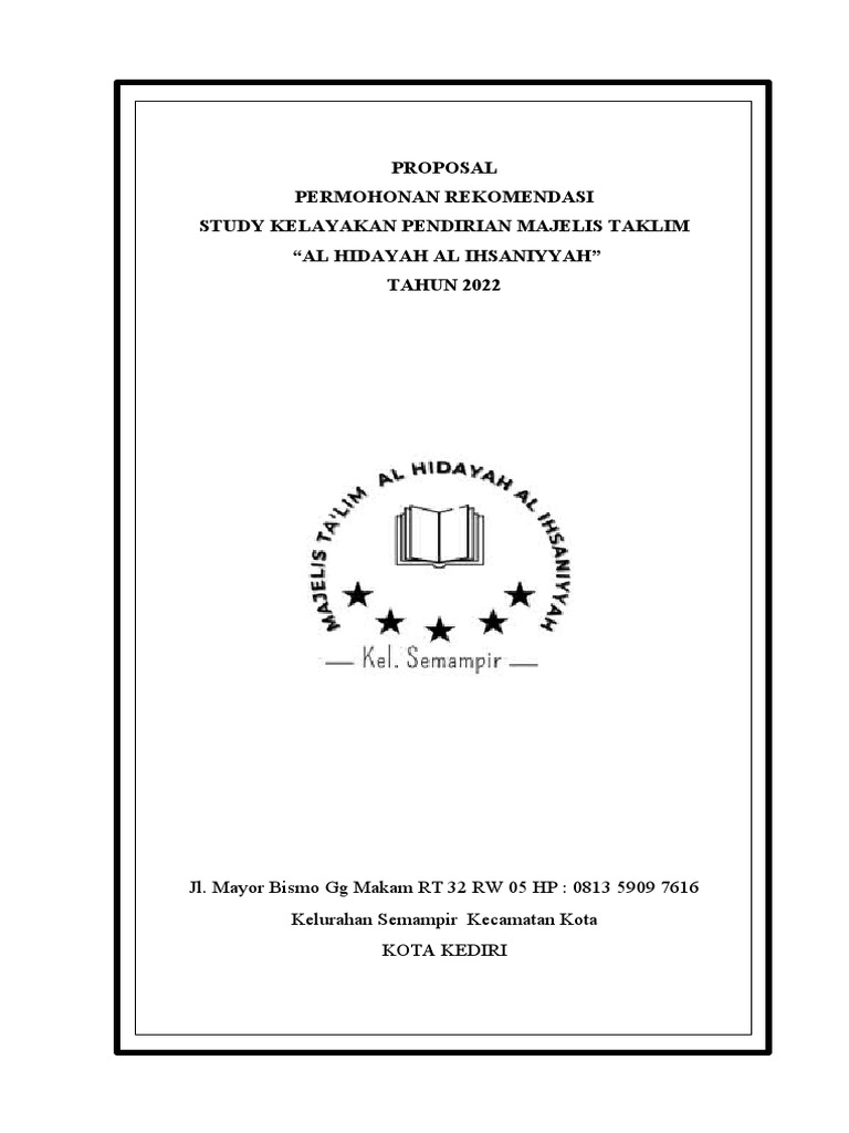 1 Rev. PROPOSAL MT Al Hidayah | PDF