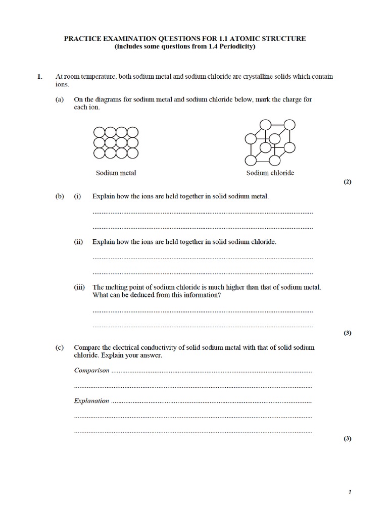 Bonding Qs Combined | PDF | Chemical Bond | Chemical Polarity