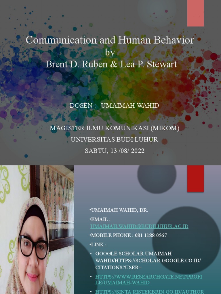 2022 Communication And Human Behavior Materi Matrikulasi Pdf