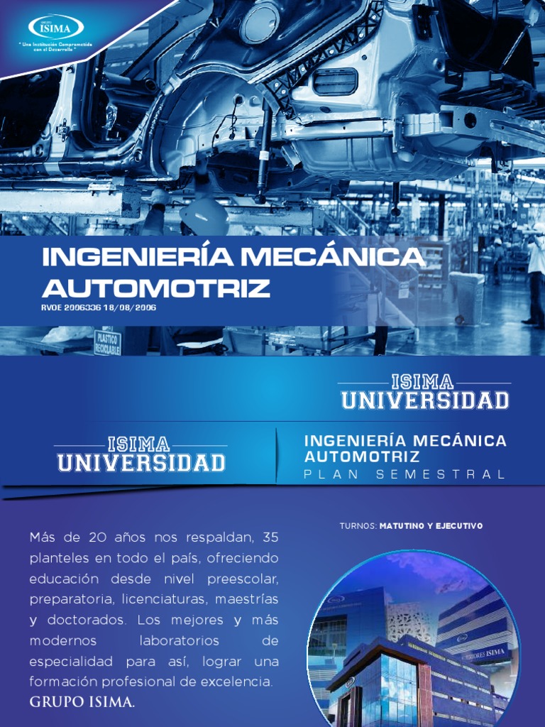 Ingeniería Mecánica Automotriz ISIMA | PDF | Laboratorios | Electrónica