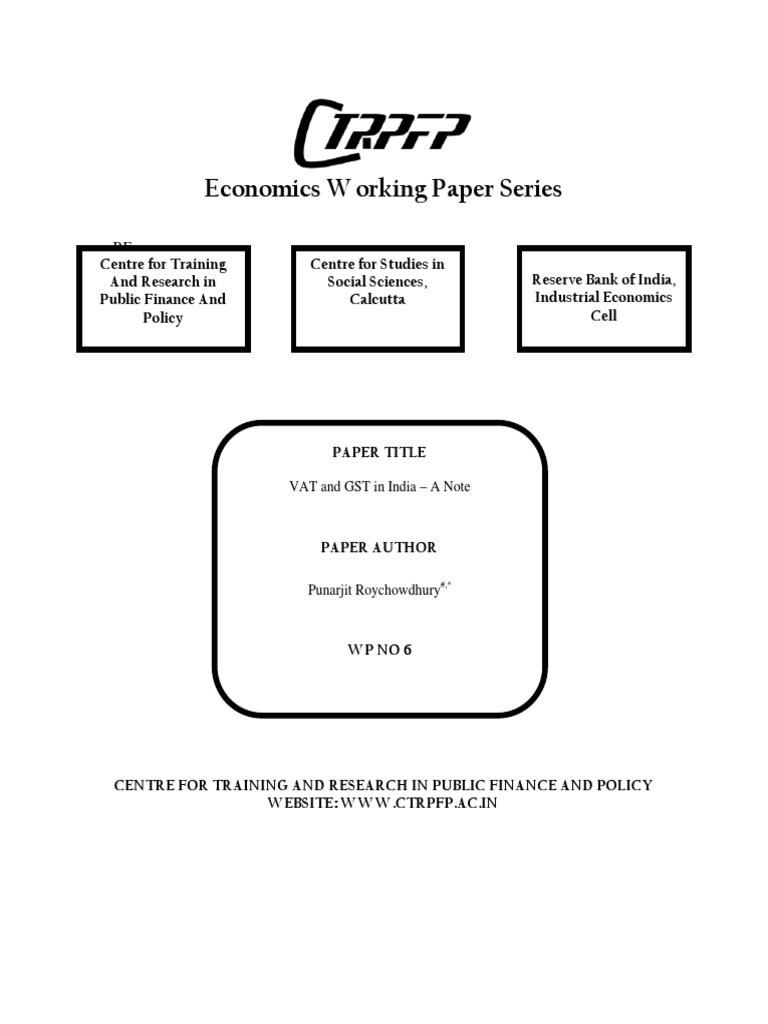 GST White Paper in PDF | PDF | Taxes | Value Added Tax