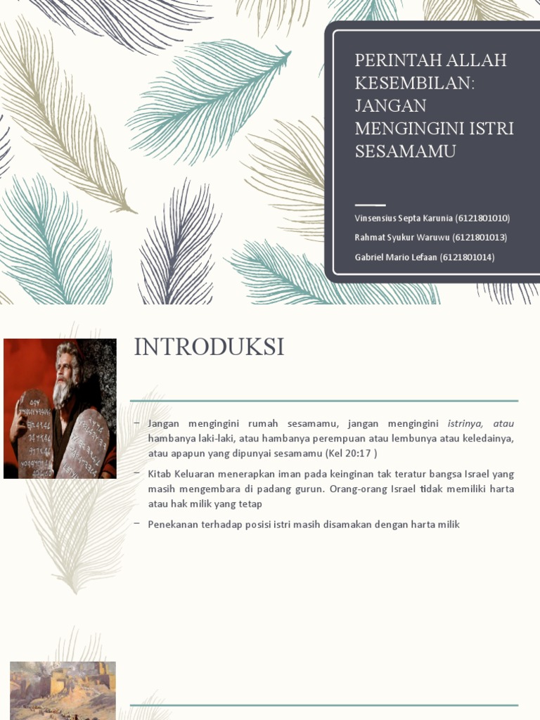 Presentasi Dekalog - Jangan Mengingini Istri Sesamamu | PDF