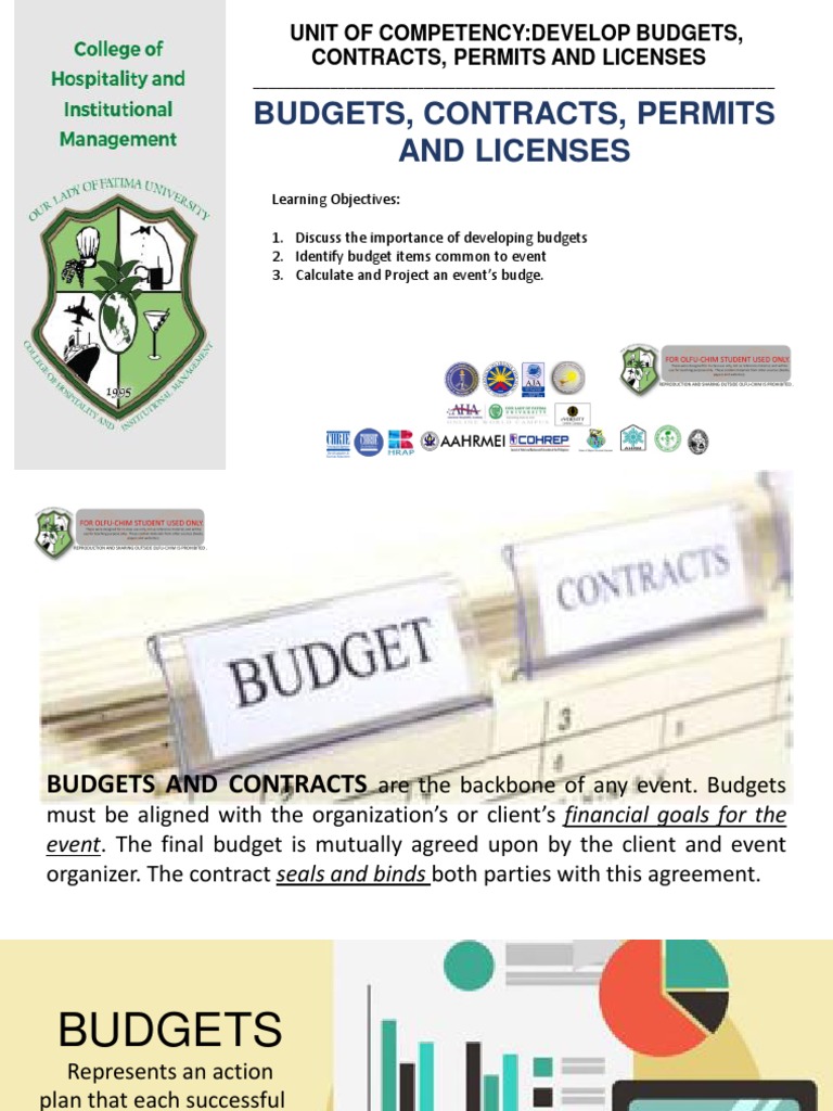 Develop Budget And Contract Pdf Budget Expense