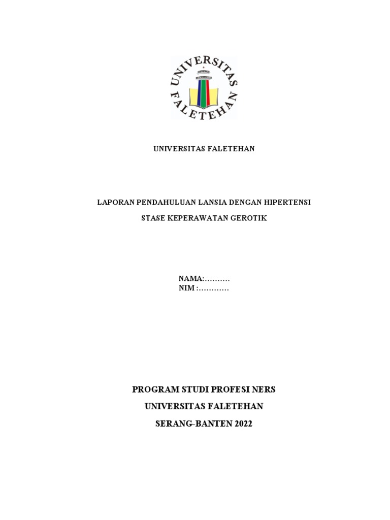 Contoh LP Hipertensi - Gerontik | PDF