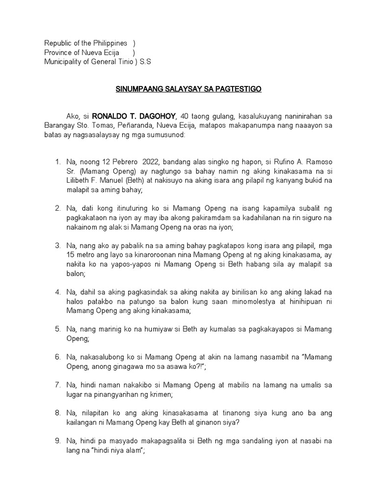 SINUMPAANG-SALAYSAY (1) Dagohoy1 | PDF