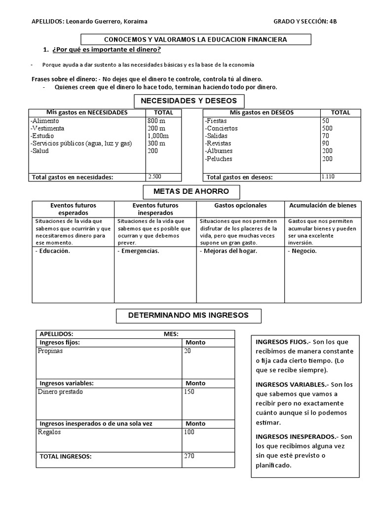 Actividades Educacion Financiera......................... | PDF ...