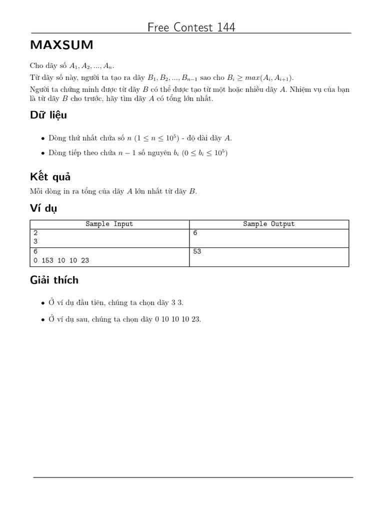 Maxsum (Vi VN) | PDF