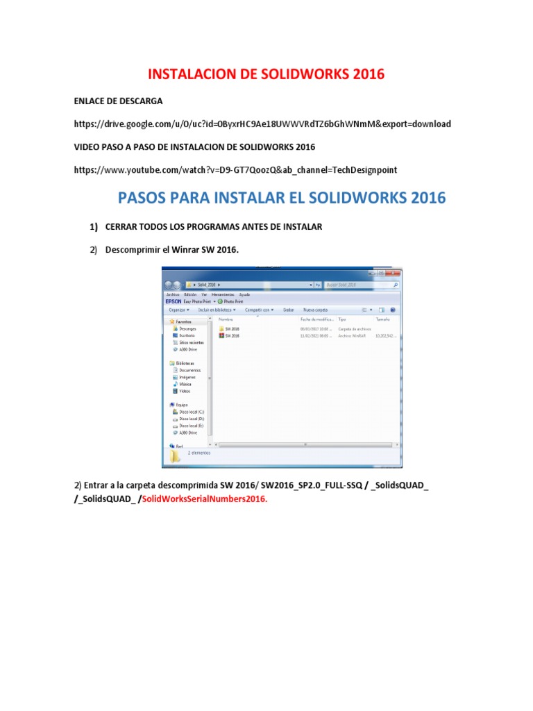Guía de Instalación SolidWorks 2016 | PDF | Negocios | Tecnología