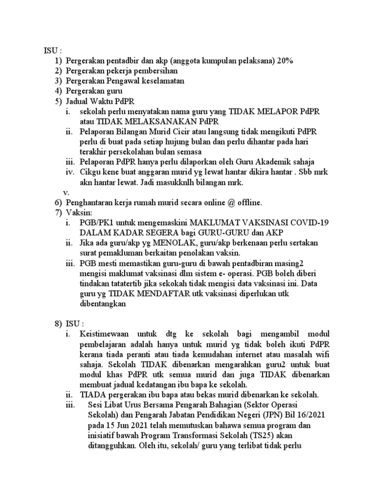 Taklimat Guru PDPR | PDF