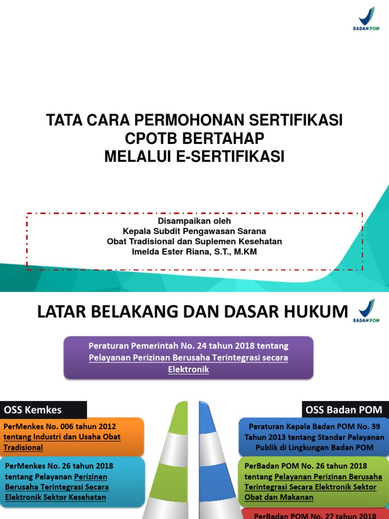 Presentasi Kasubdit Sosialisasi E-Sertifikasi CPOTB Bertahap Indonesia Timur | PDF