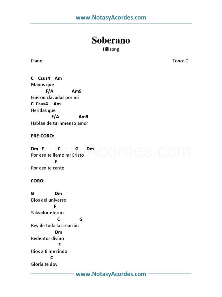 Soberano Hillsong | PDF