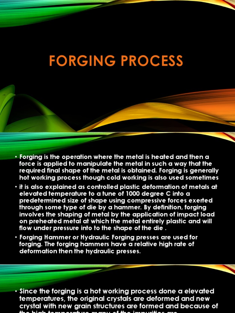 Forging Process PDF | PDF | Forging | Steel