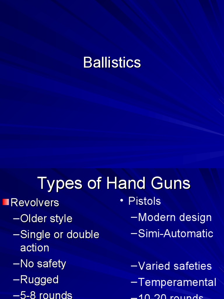Ballistics | PDF | Bullet | Cartridge (Firearms)