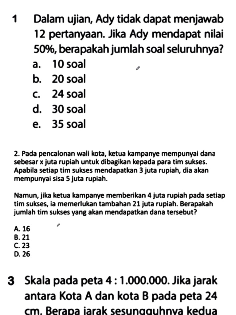Soal Penalaran Matematika 1 | PDF