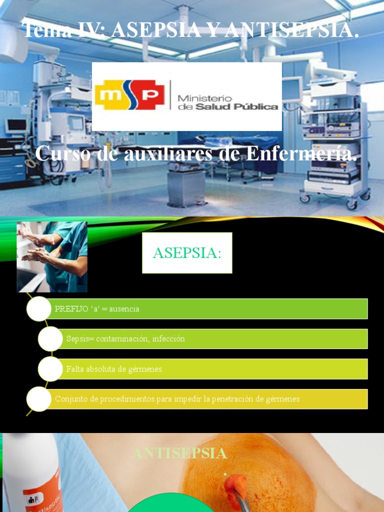 TEMA 4 Asepsia Antisepsia | PDF | Esterilización (Microbiología) | Etanol
