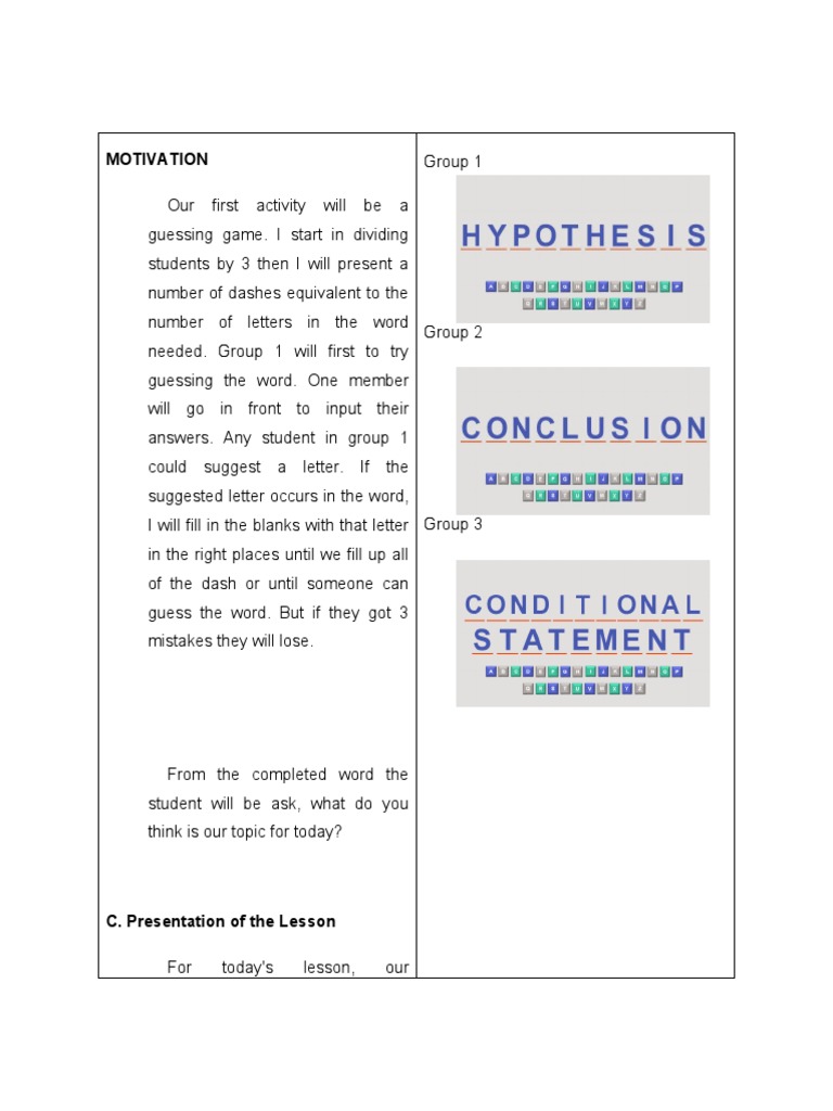 LESSON PLAN Motivation | PDF