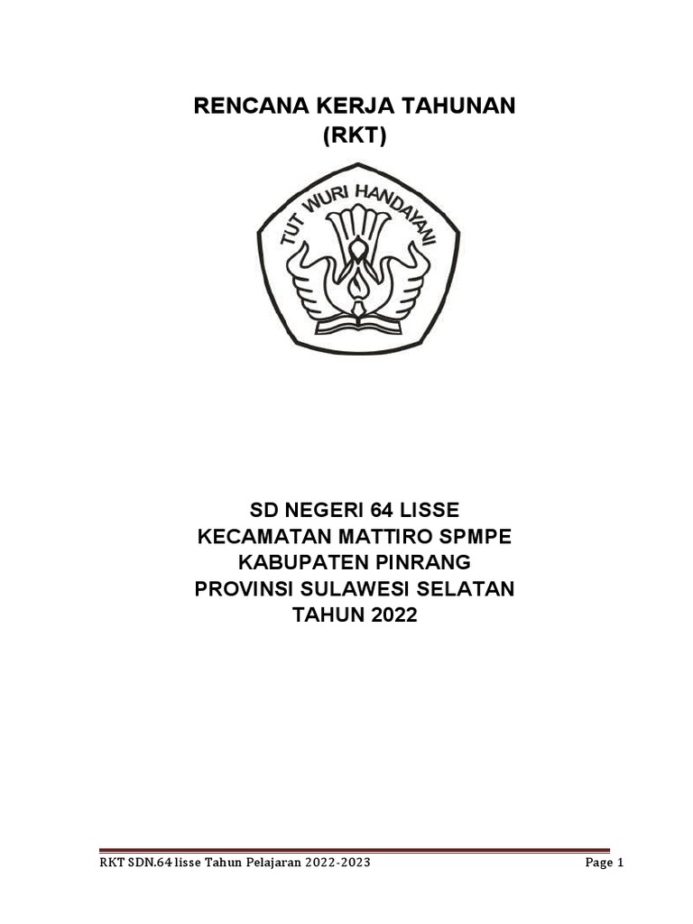 Contoh Format RKT SD | PDF