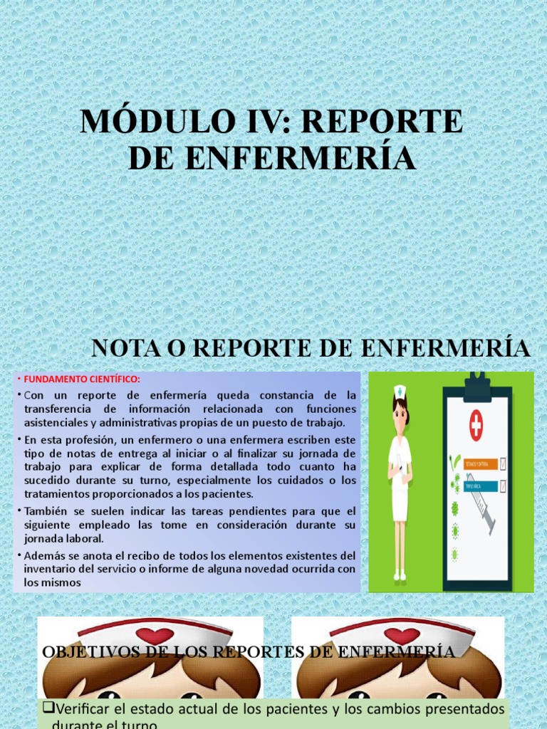 Tema 4 Reporte de Enfermería | PDF | Enfermería | Medicina CLINICA