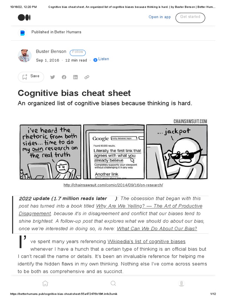 Cognitive Bias | PDF | Memory | Psychology