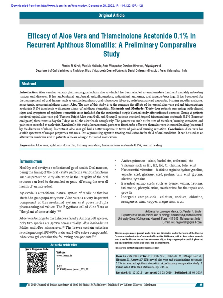 JIndianAcadOralMedRadiol31145-8593145 235211 | PDF | Clinical Medicine ...