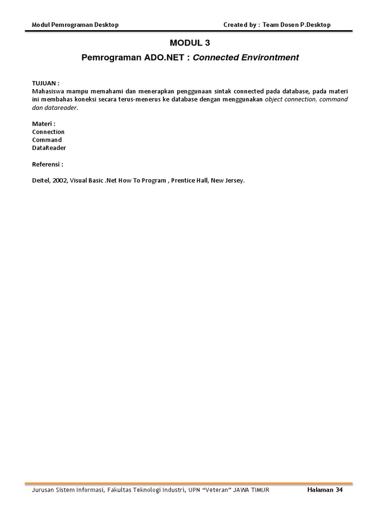 Modul 3 Pemrograman Desktop | PDF