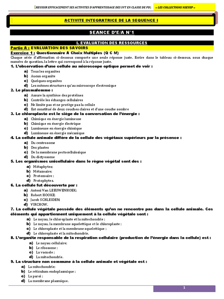 Osmose | PDF | Mitose | Cellule (Biologie)