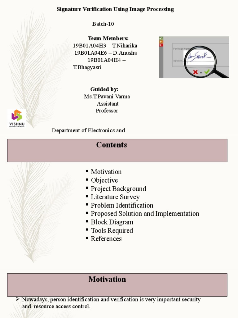 Batch 10 Signature Verification | PDF | Signature | Artificial Neural Network