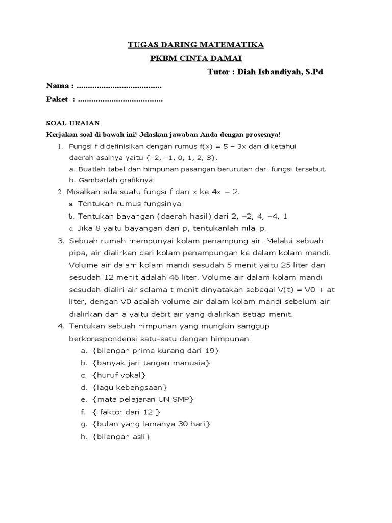 Matematika PKBM | PDF | Kajian Bahasa Asing | Metode & Bahan Ajar