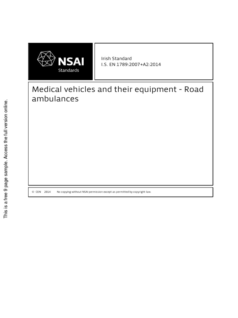 Medical Vehicles and Their Equipment | PDF | Ambulance