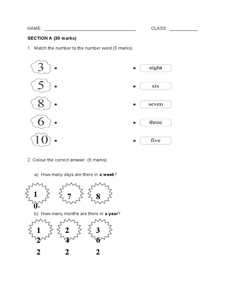 Uasa Math Year 1 | PDF