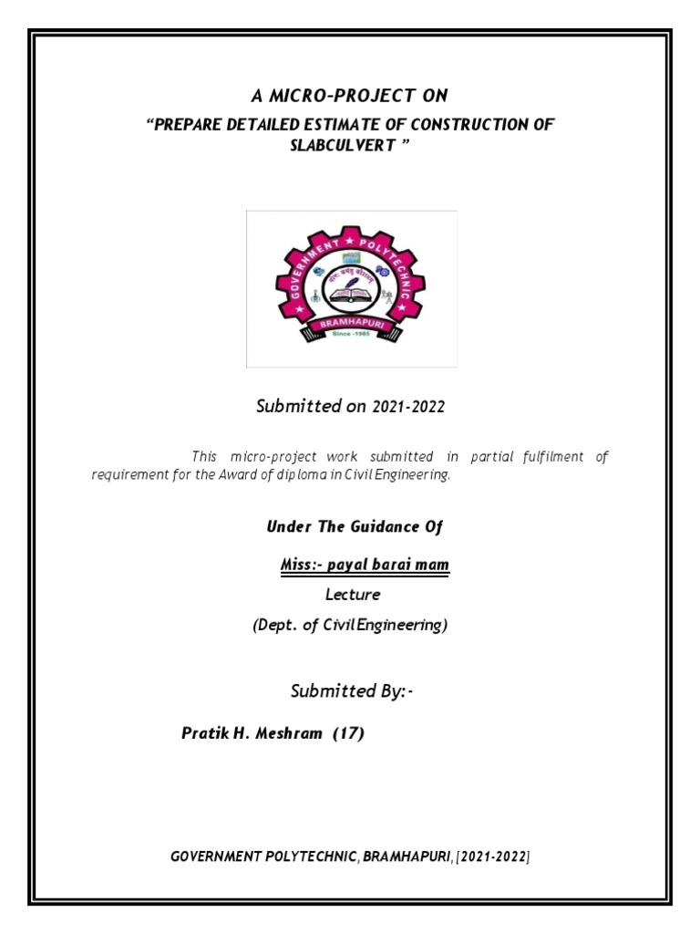 EAC Micro-Project | PDF | Information | Civil Engineering