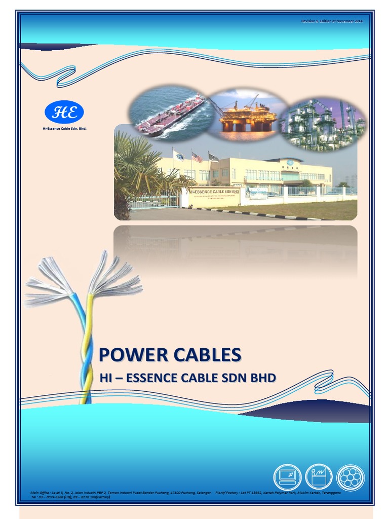 Catalogue Power Cable Hi Essence Cable - Rev 9 | PDF | Insulator ...