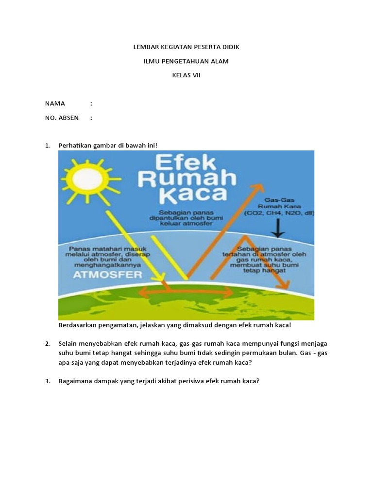 LKPD Efek Rumah Kaca | PDF