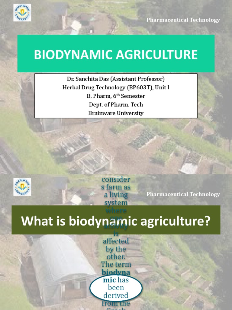 Biodynamic Agriculture in Herbal Technology | PDF | Organic Farming | Soil