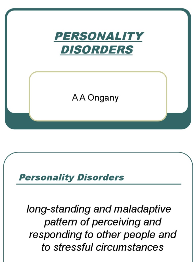 Personality Disorders | PDF | Personality Disorder | Mental Disorder