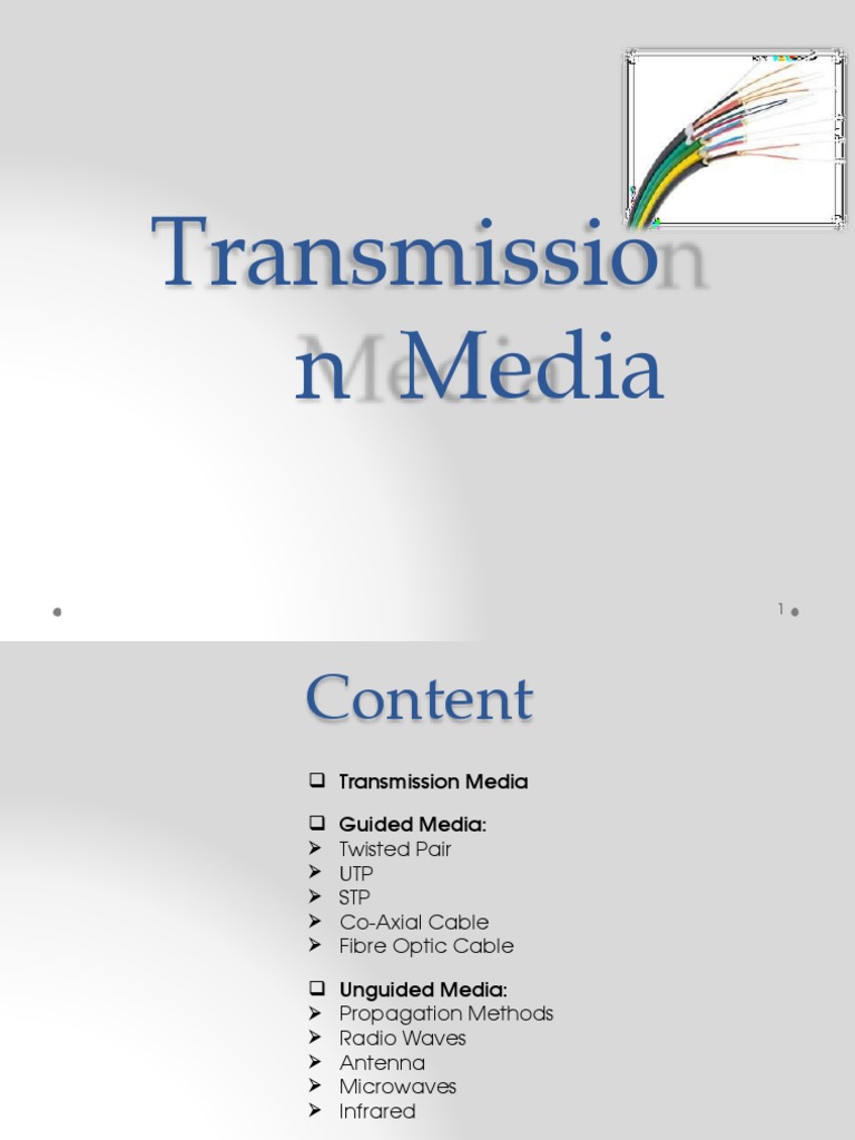 Transmission Media | PDF | Transmission Medium | Radio