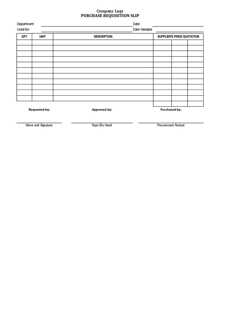 Purchase Request Form | PDF Purchase Request Form | PDF