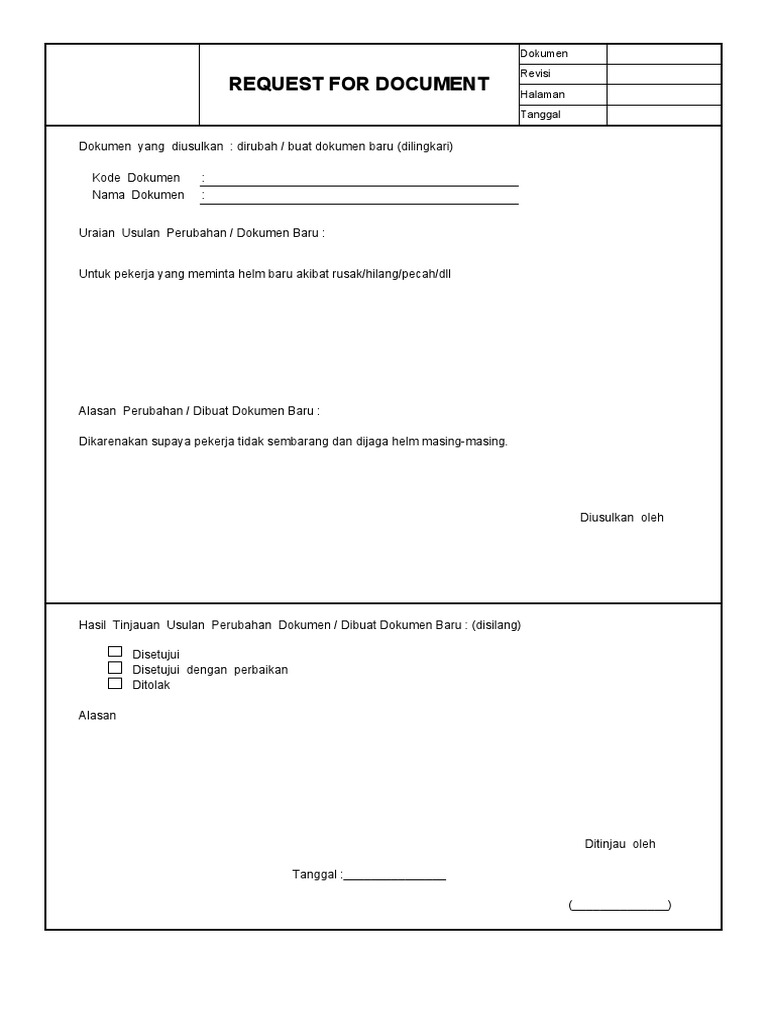 Request Document | PDF