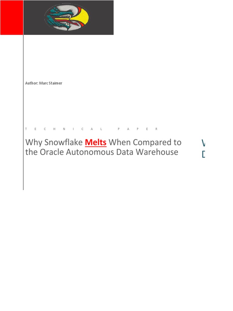 Adw-Melts Snowflake-Report | PDF | Cloud Computing | Data Warehouse