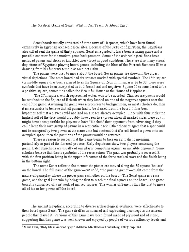 ANTHR 375 Senet Draft | PDF | Ancient Egypt | Canaan