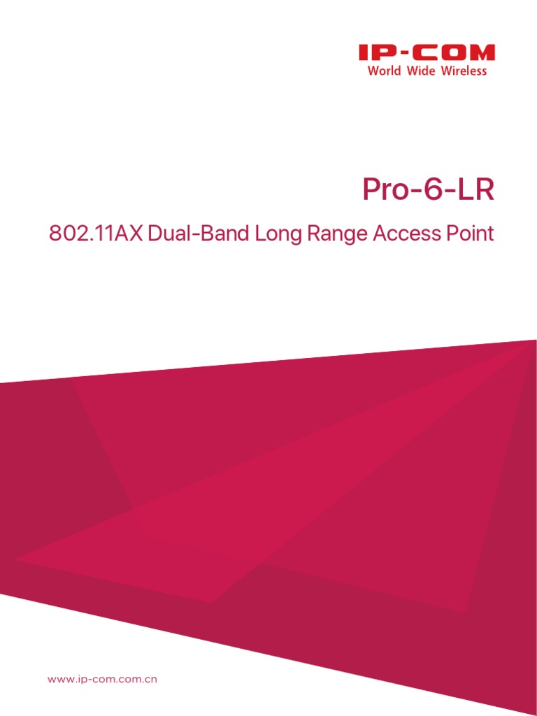 Ipcom Pro-6-LR Long Range Ceiling Access Point | PDF