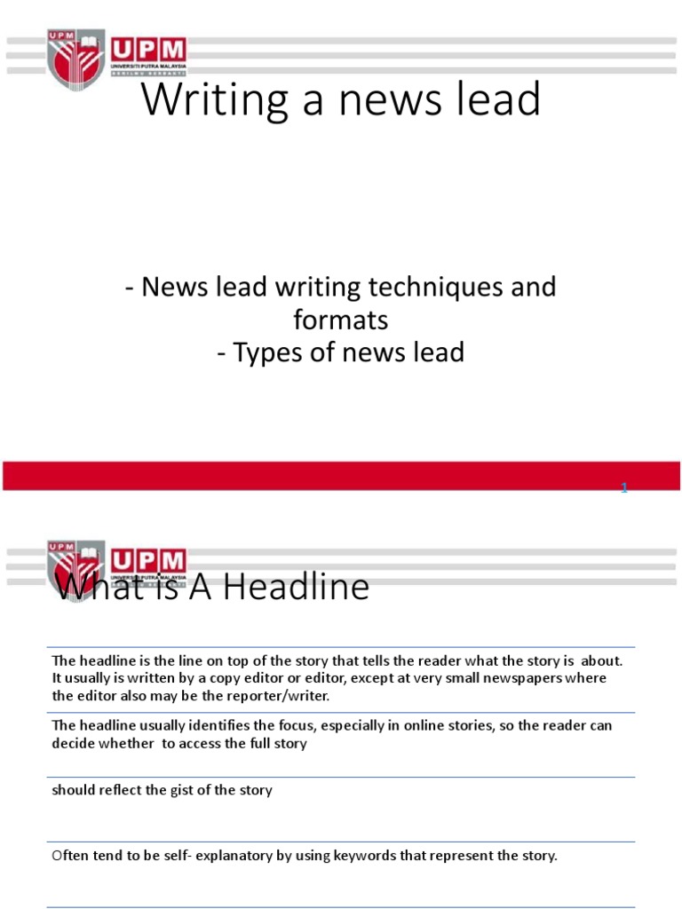News Lead Writing Guide | PDF | Grammatical Tense | Linguistics