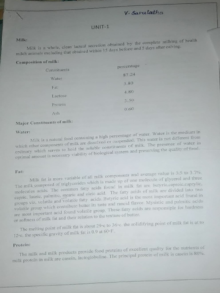 DPT (Unit - 02) | PDF | Milk | Vitamin