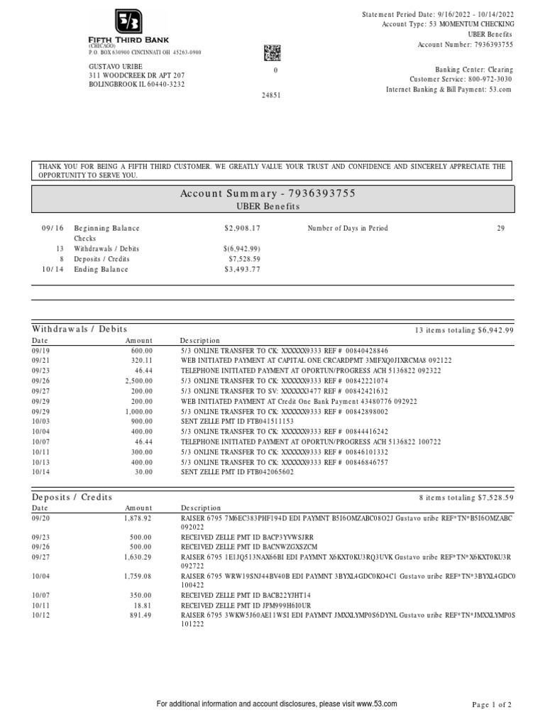 FTDocument | PDF | Overdraft | Debits And Credits