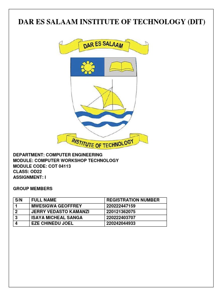 DIT Computer Engineering Assignment on CPU Parts, Hard Disks & Monitors | PDF | Random Access ...