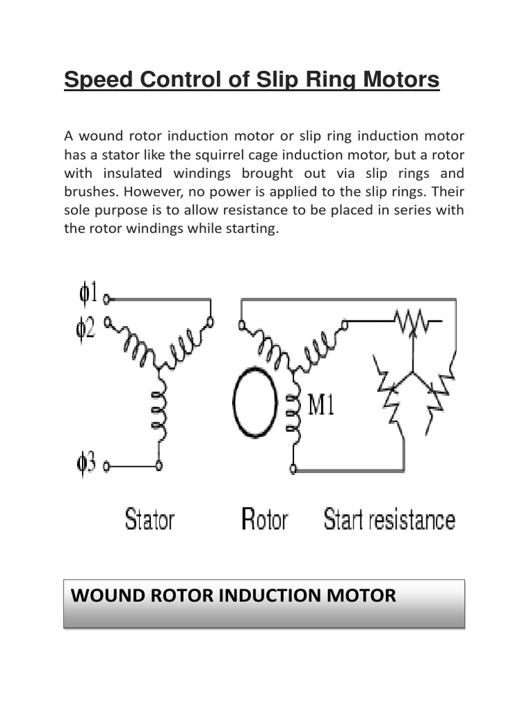 Speed Control of Slip Ring Motors | Download Free PDF | Electric Motor ...